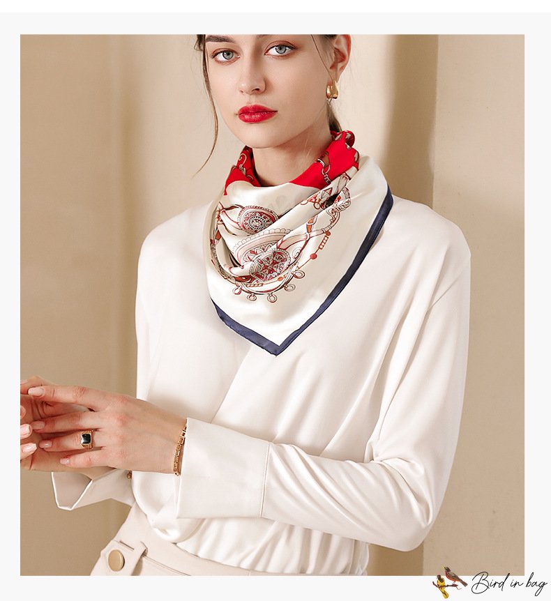 Bird In Bag - Small square scarf silk scarf flow diamond print 58 squa ...