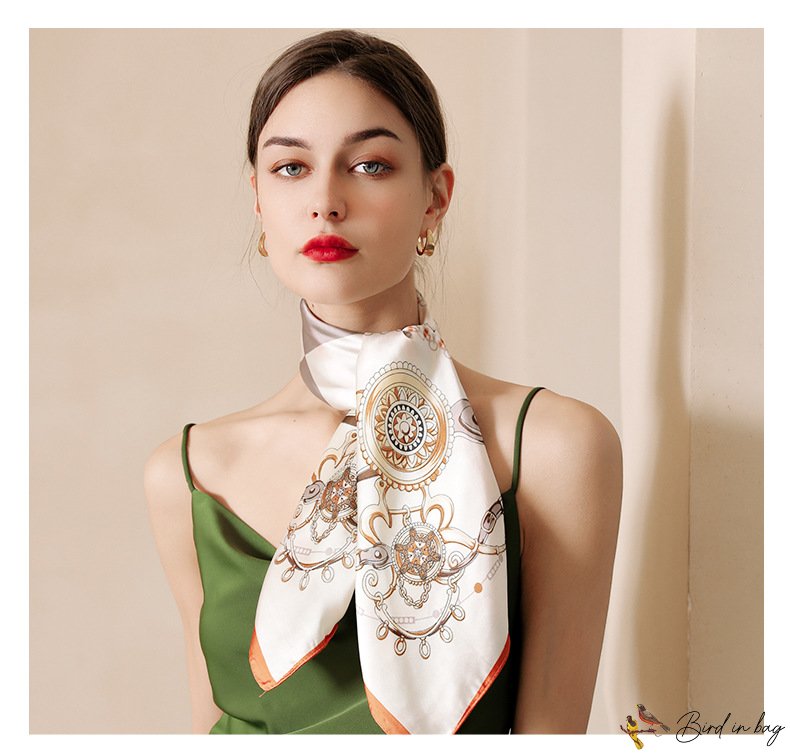Bird In Bag - Small square scarf silk scarf flow diamond print 58 squa ...